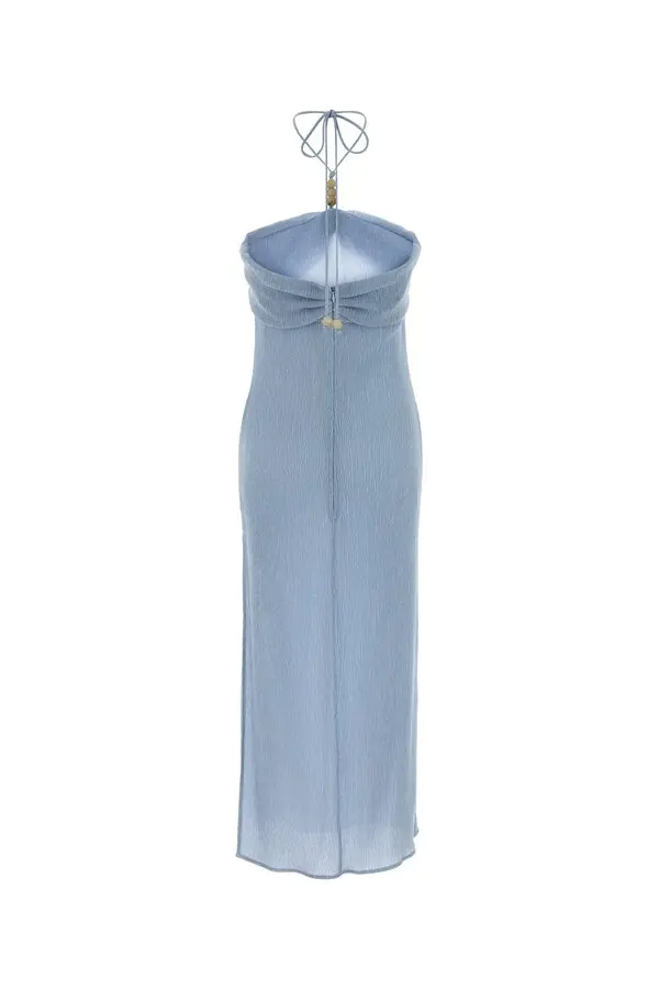 Magda Butrym Light Stretch Lyocell Blend Dress With Decorative Stone Embellishments