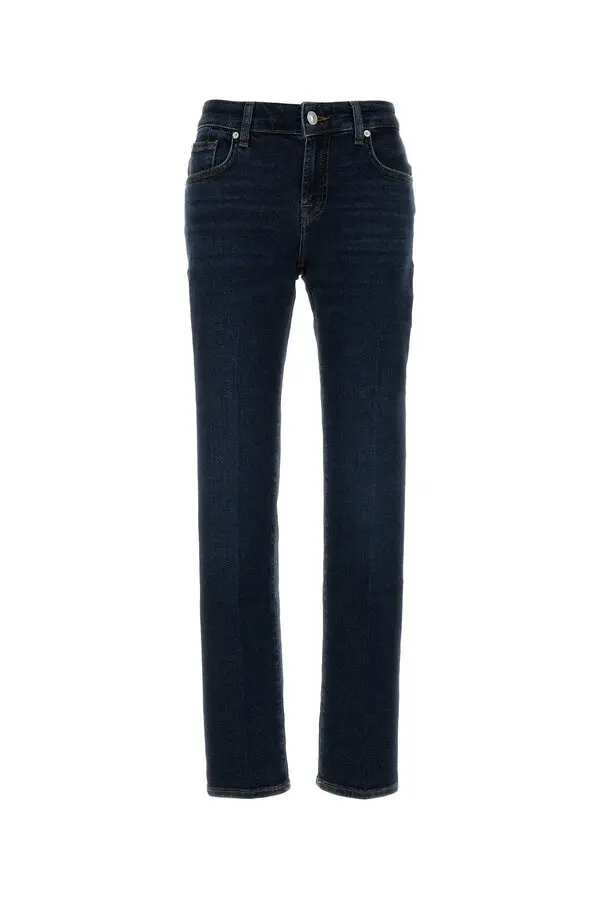Seven For All Mankind Cailie Skinny Jeans In Stonewashed Stretch Denim