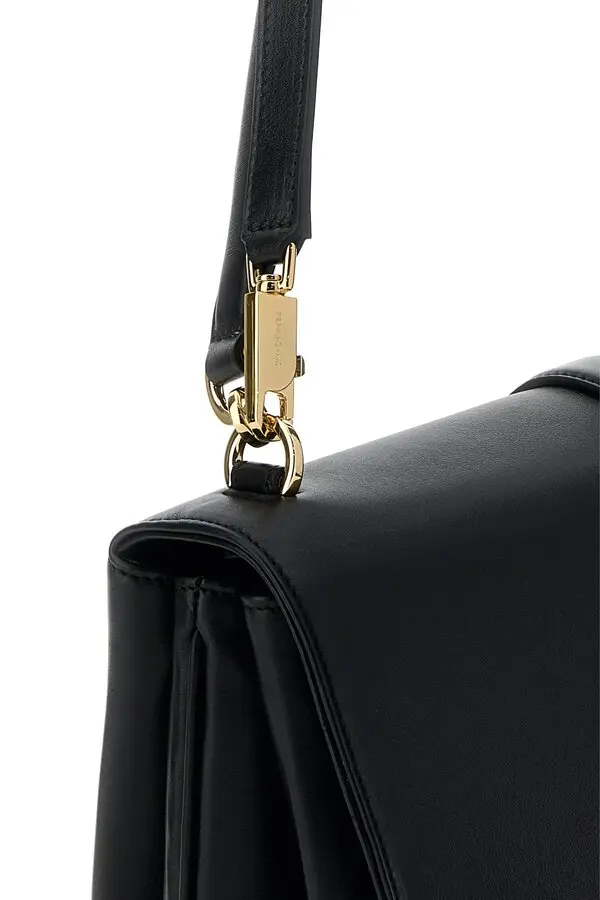 FERRAGAMO Leather Shoulder Bag - Black