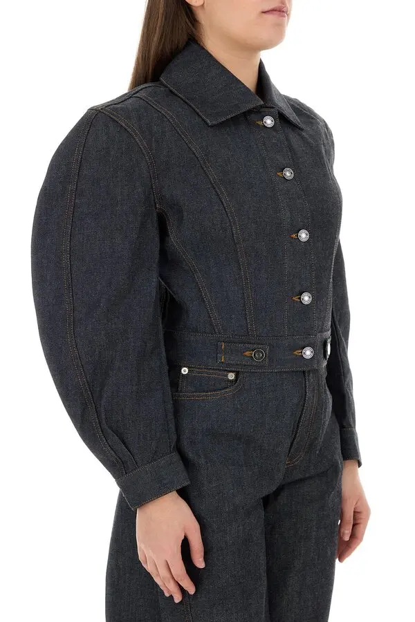 Givenchy Denim Jacket With Balloon Sleeves - Blue