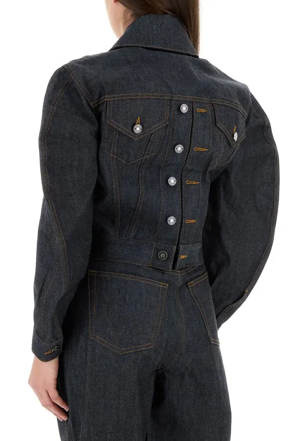 Givenchy Denim Jacket With Balloon Sleeves - Blue