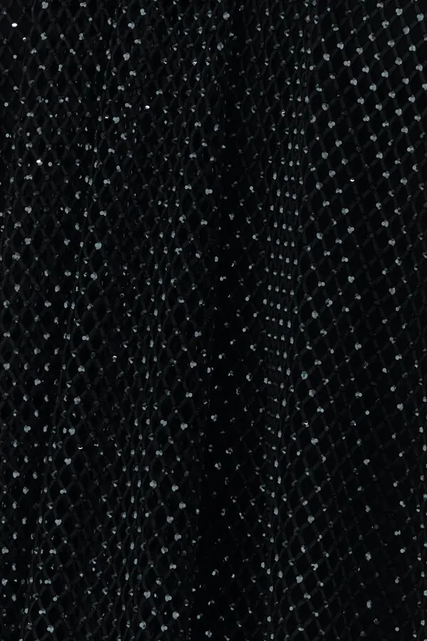 Sportmax Mesh Rhinestone Top - Black