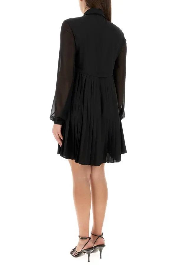 Versace Crepe Mini Dress With Detachable Scarf