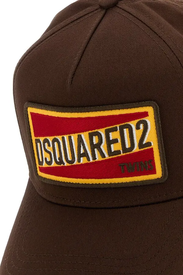 Dsquared2 Cotton Baseball Cap - Brown
