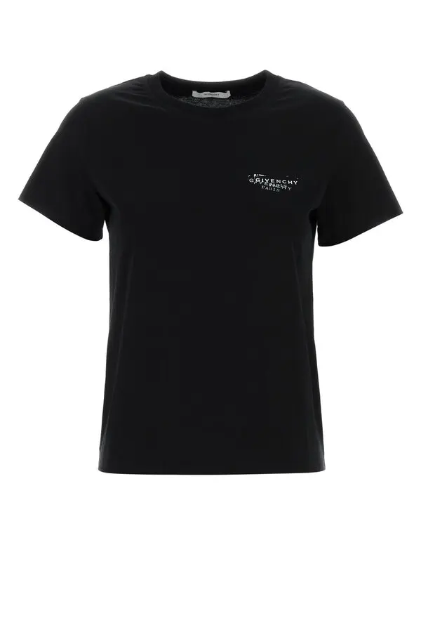 Givenchy Cotton T-shirt With Stamp Print - Black