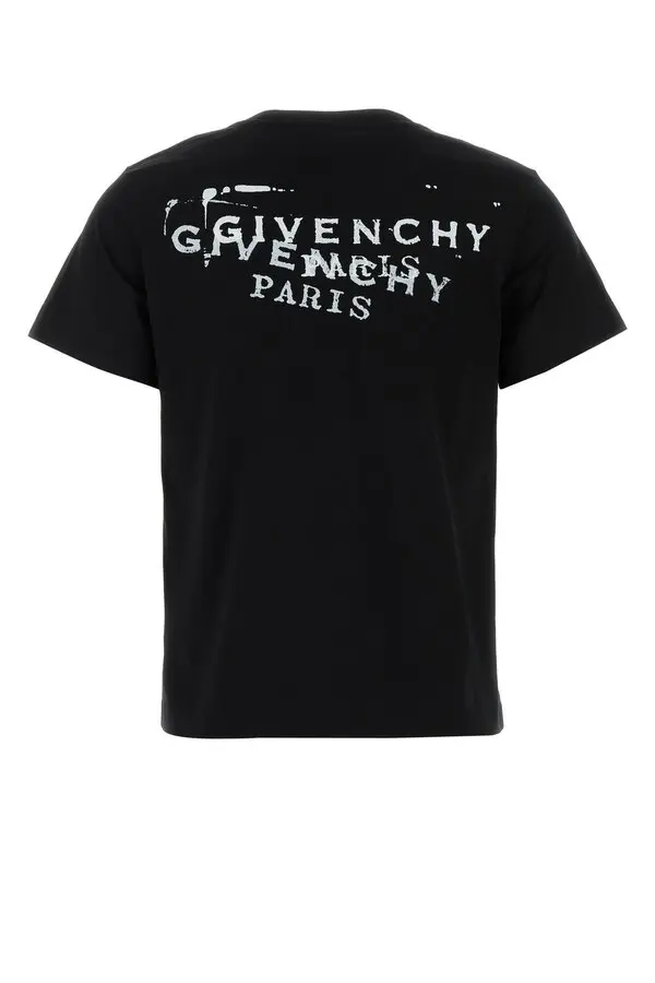 Givenchy Cotton T-shirt With Stamp Print - Black