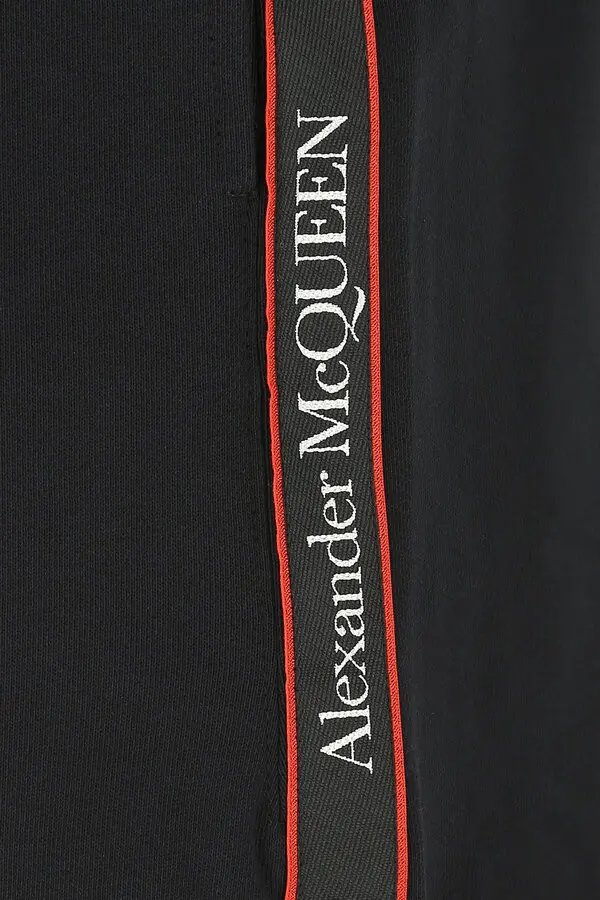 Alexander McQueen Cotton Bermuda Shorts With Logo Bands