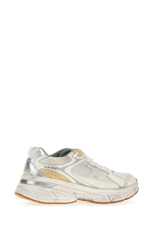 GOLDEN GOOSE Mesh And Leather Lightstar Sneakers - White