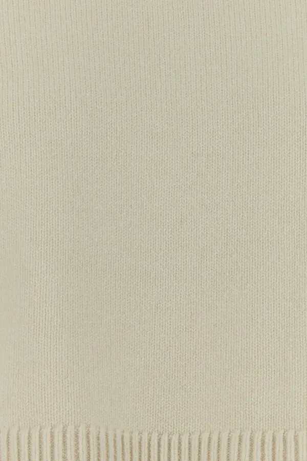 Alaïa Ivory Cashmere Blend Cropped Sweater