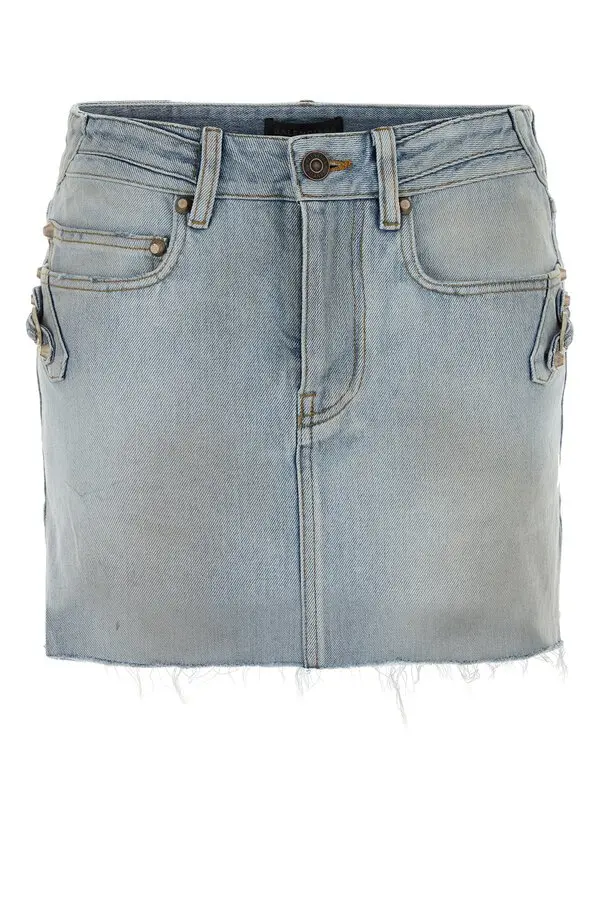 Balenciaga Denim Mini Skirt - Blue