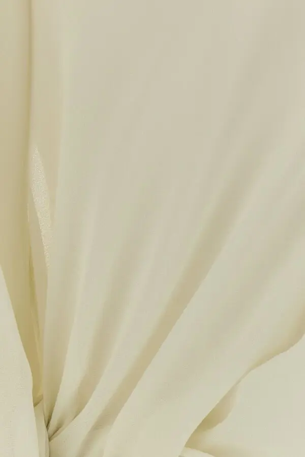 Alaïa Cream Crepe Blouse With Bow Detail