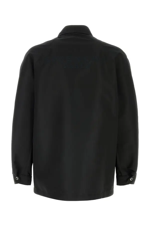 Givenchy Polyester Jacket With Embroidered Logo - Black