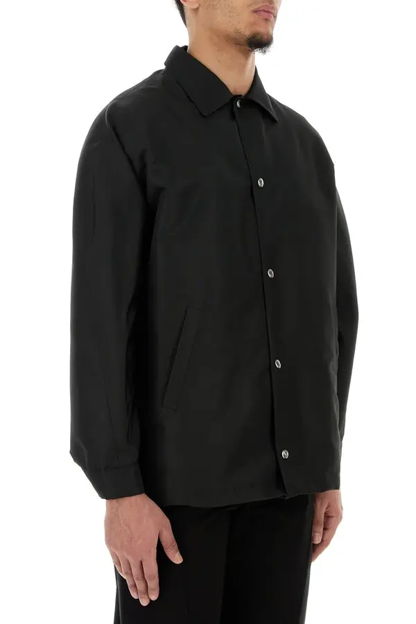Givenchy Polyester Jacket With Embroidered Logo - Black