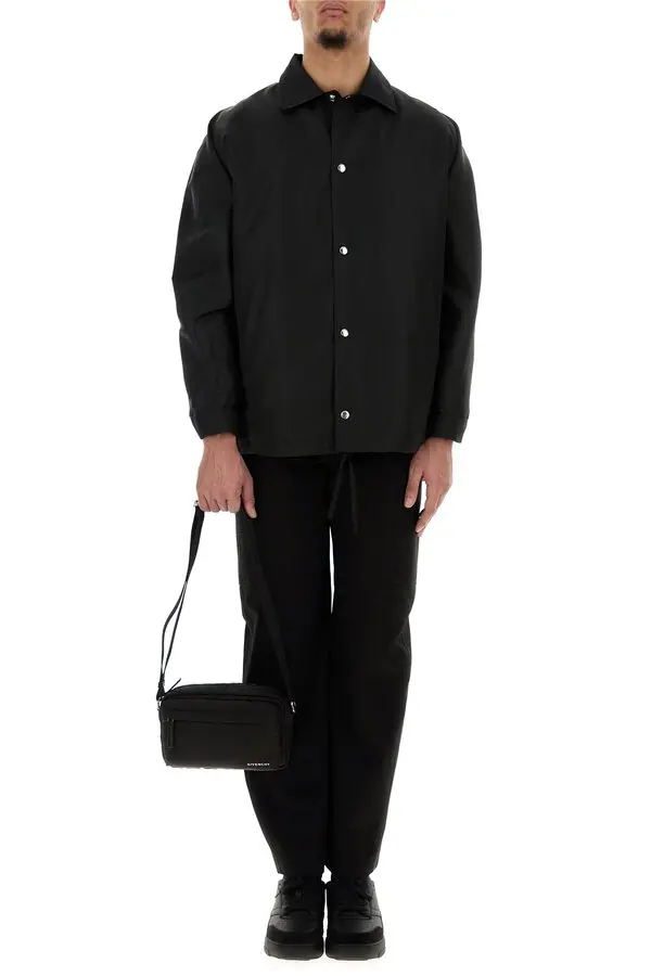 Givenchy Polyester Jacket With Embroidered Logo - Black