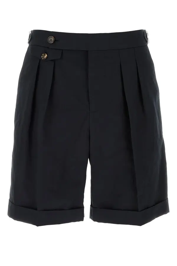 Brunello Cucinelli Cotton Blend Bermuda Shorts With Inverted Pleats
