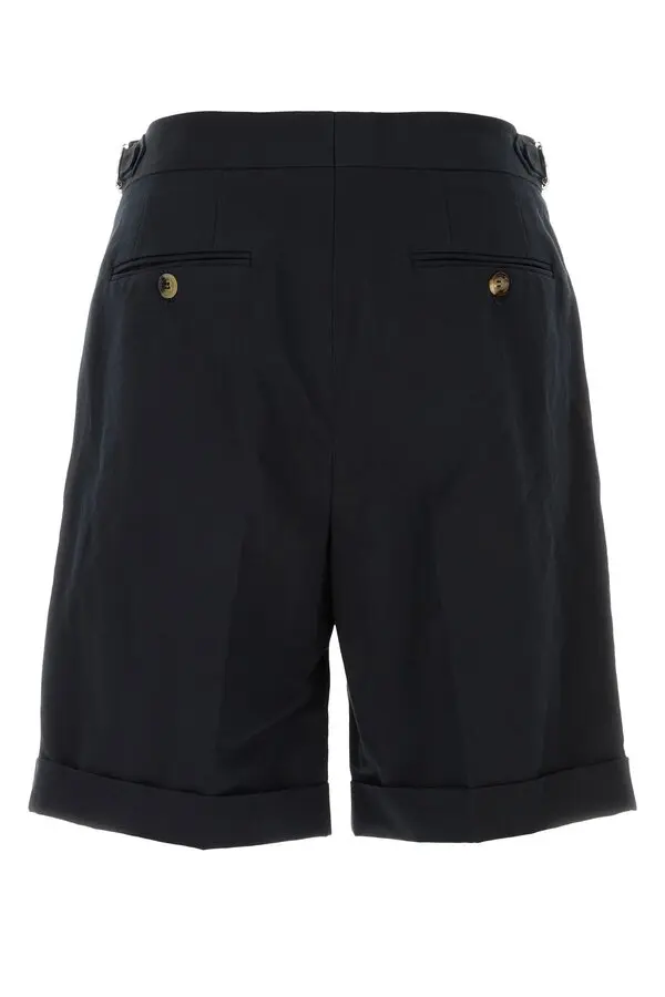 Brunello Cucinelli Cotton Blend Bermuda Shorts With Inverted Pleats