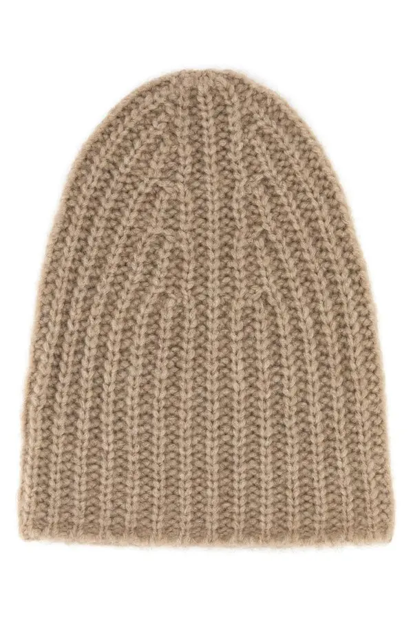 THE ROW Ribbed Cashmere Beanie Hat