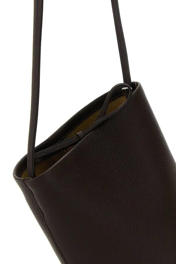 THE ROW Dark Leather Crossbody Bag - Brown