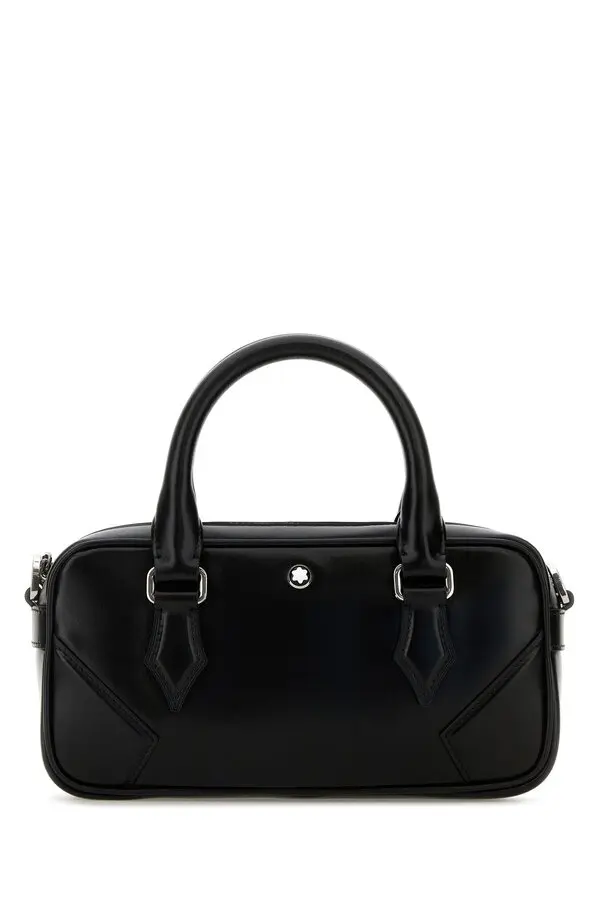 Montblanc Leather Small Bowling Handbag - Black