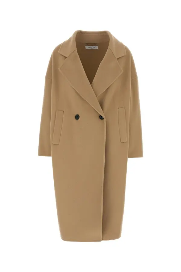 AFTERCOAT Camel Wool Blend Coat - Light Brown