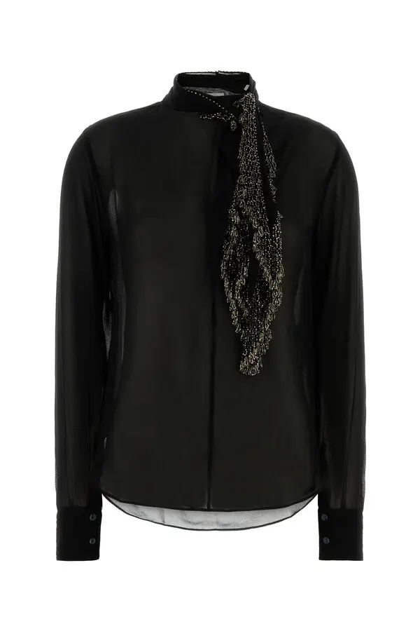 Isabel Marant Étoile Elaura" Crepe Blouse With Tie Detail