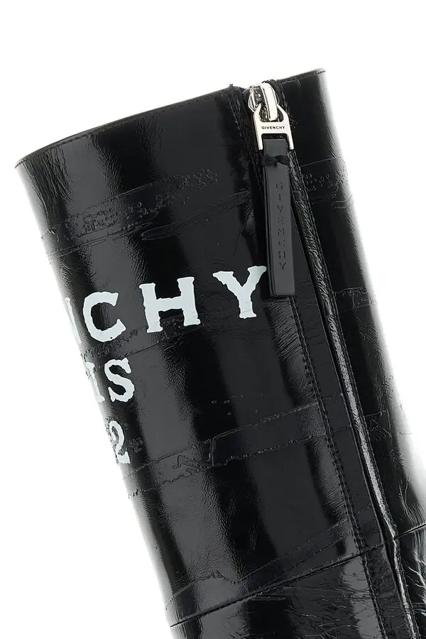 Givenchy Leather Sliced Square Tape Ankle Boots