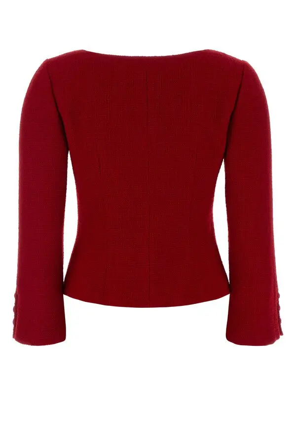 Valentino Garavani Boucle Blazer With Decorative Bow