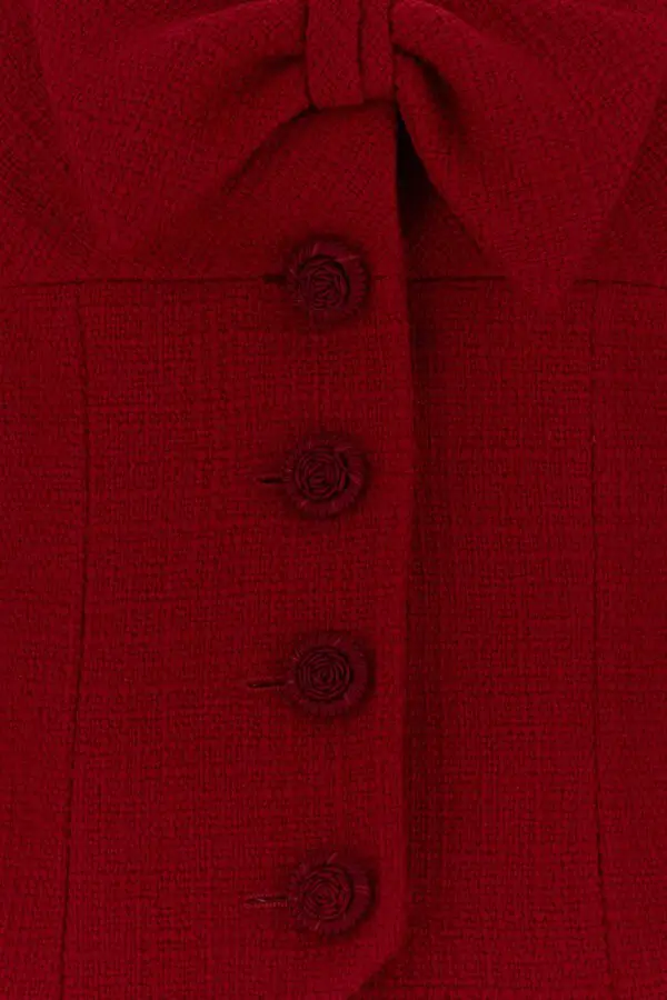 Valentino Garavani Boucle Blazer With Decorative Bow