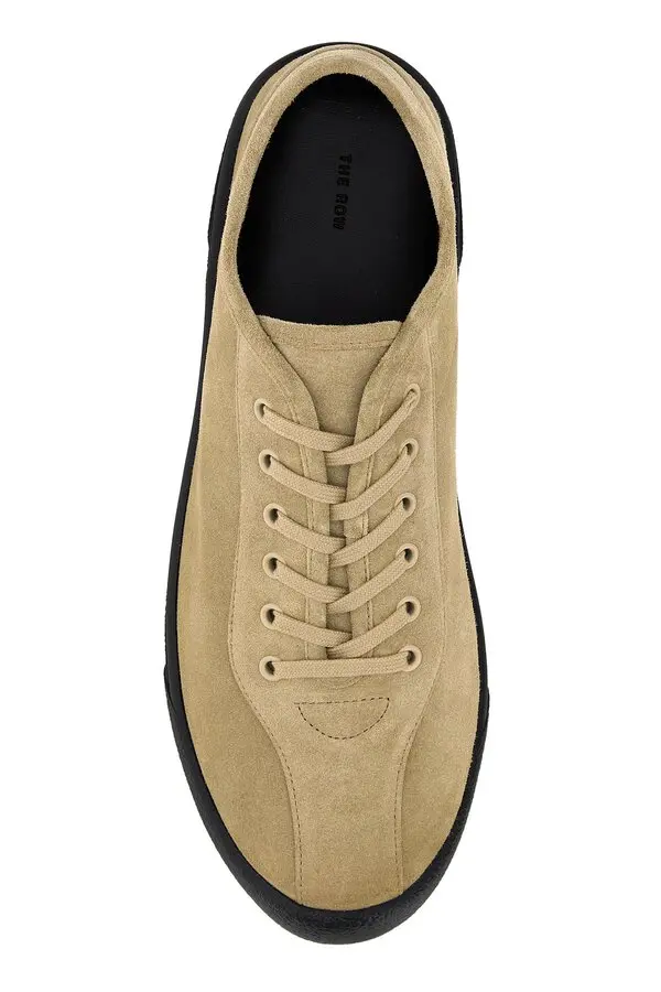 THE ROW Dove Suede Lace-up Sneakers