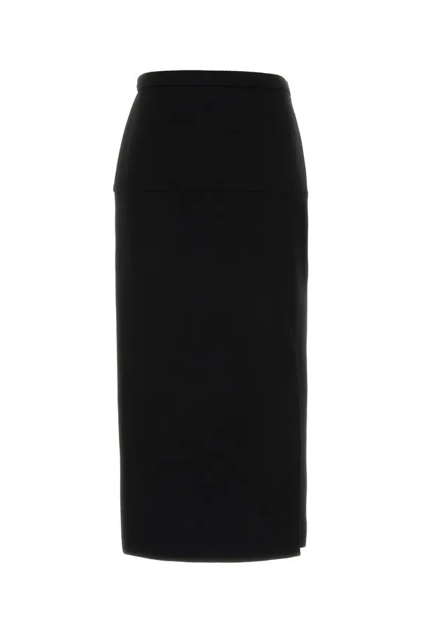 Valentino Garavani Wool Skirt With Side Slit