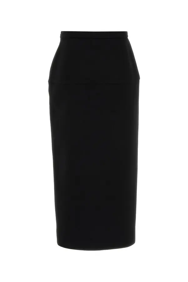 Valentino Garavani Wool Skirt With Side Slit
