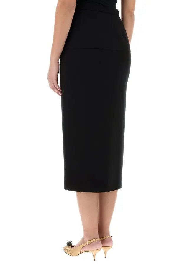 Valentino Garavani Wool Skirt With Side Slit
