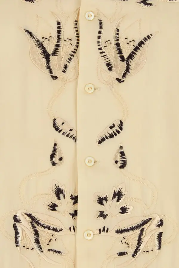 BODE Cream Satin Phantasm Shirt