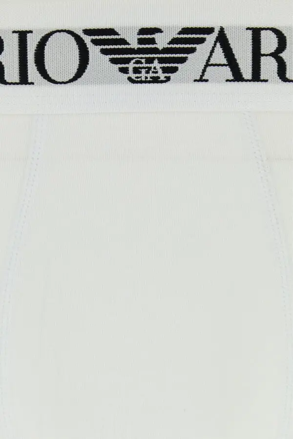 Emporio Armani Stretch Cotton Boxer - White