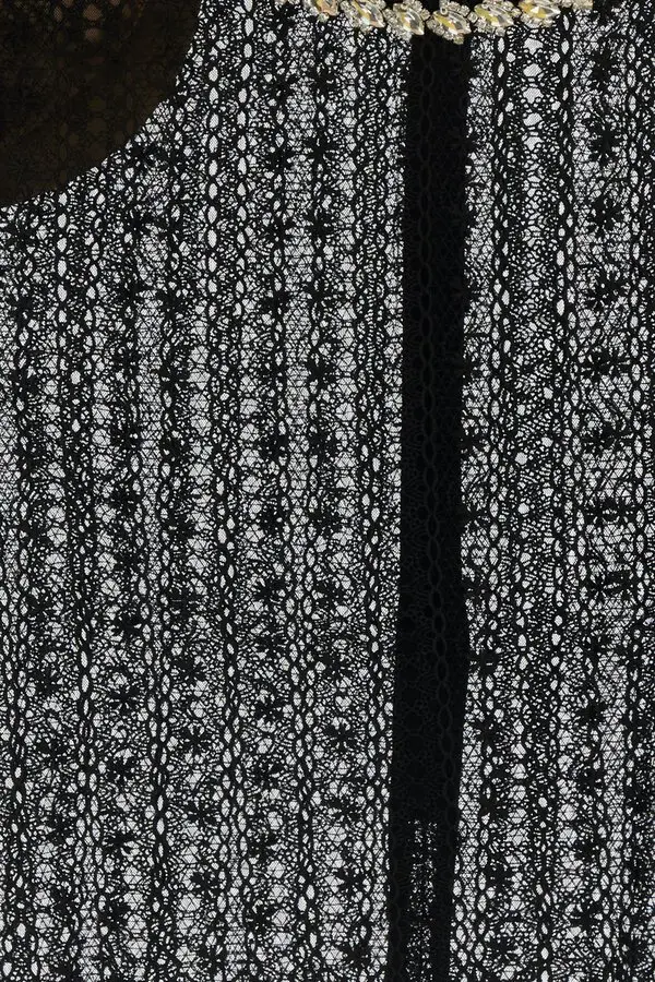 SELF-PORTRAIT Lace Top With Jewel Embellishment
