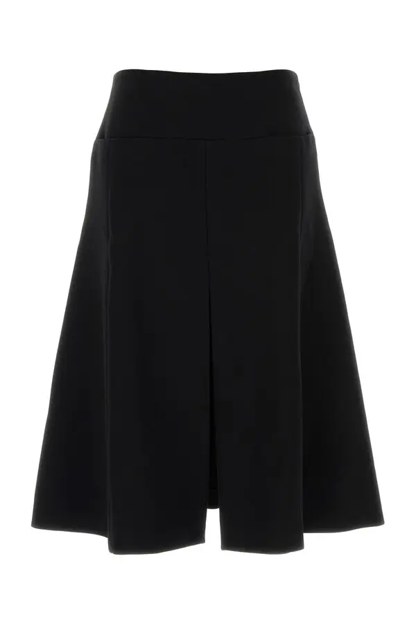 Alaïa Stretch Polyester Blend Flared Skirt With Side Slit