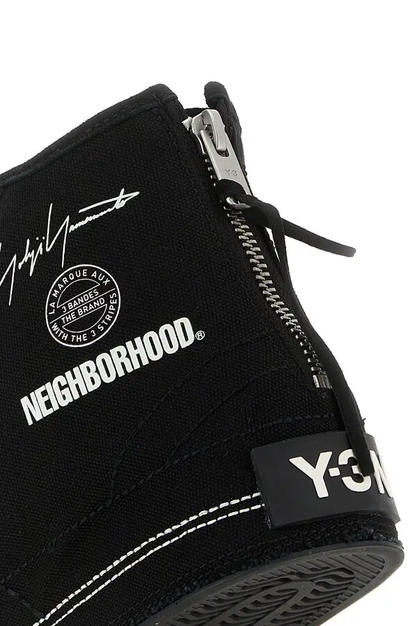 Y-3 YOHJI YAMAMOTO ADIDAS Y-3 Yamamoto Canvas High-top Sneakers With Zip Detail