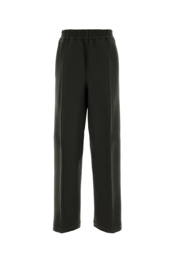AMI Paris Charcoal Wool Wide-leg Pants
