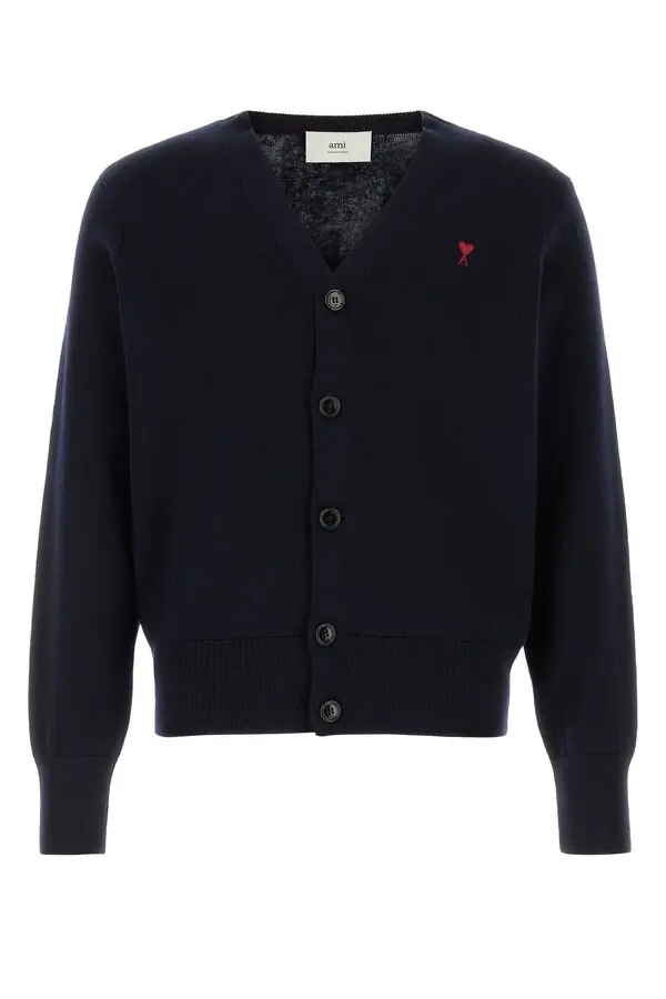 Ami Dark Wool Cardigan