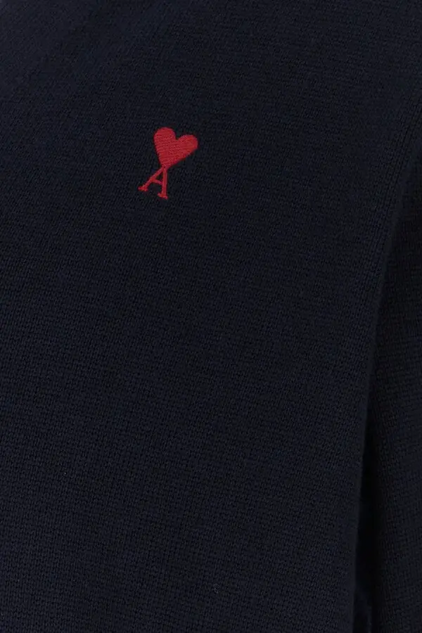 Ami Dark Wool Cardigan