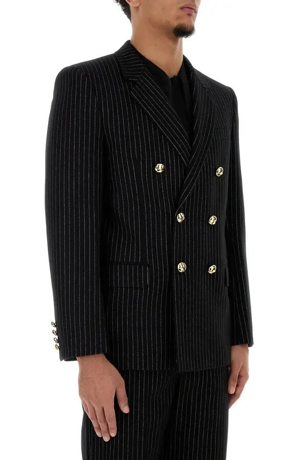 Valentino Garavani Embroidered Wool Blend Blazer