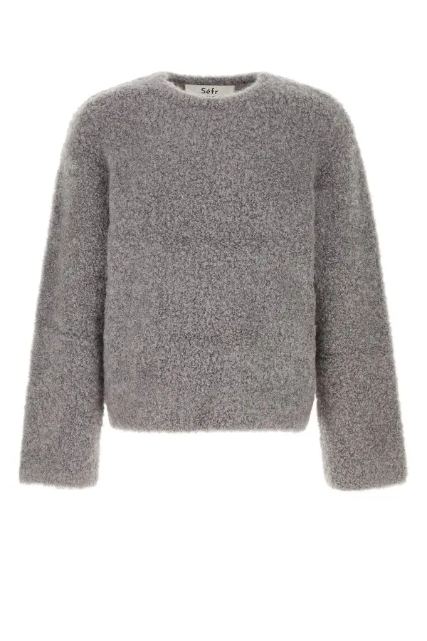 Séfr Jermaine Mohair Blend Sweater - Grey