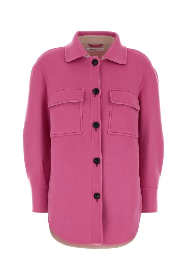 AFTERCOAT Wool And Cashmere Blend Coat - Pink