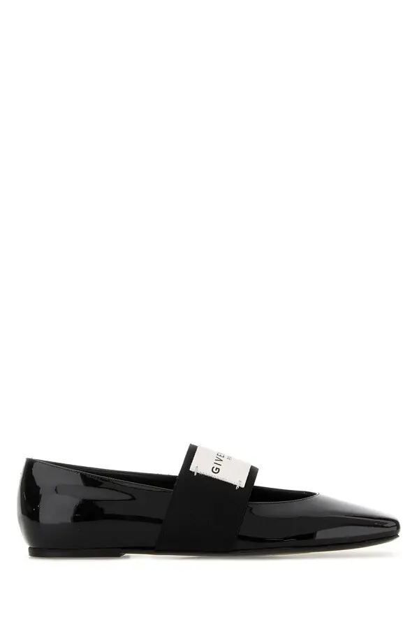 Givenchy Leather Squared Ballerinas - Black