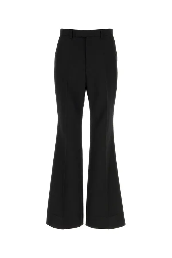 Valentino Garavani Tailored Polyester Blend Flare Trousers - Black