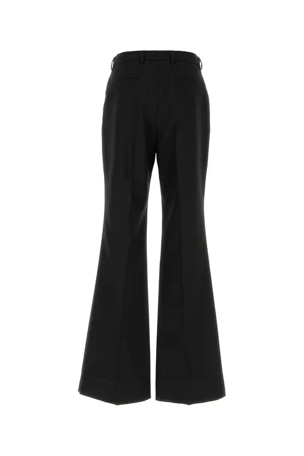 Valentino Garavani Tailored Polyester Blend Flare Trousers - Black