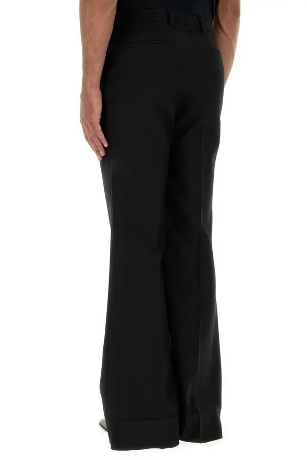 Valentino Garavani Tailored Polyester Blend Flare Trousers - Black
