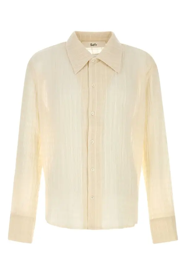 Séfr Cream Cotton Ignacio Shirt - Yellow