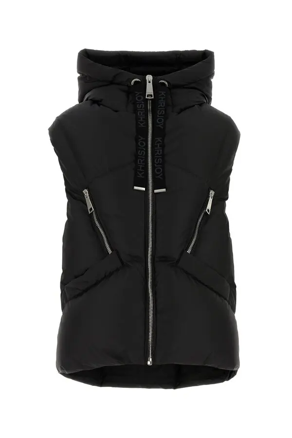 Khrisjoy Quilted Hooded Sleeveless Down Jacket