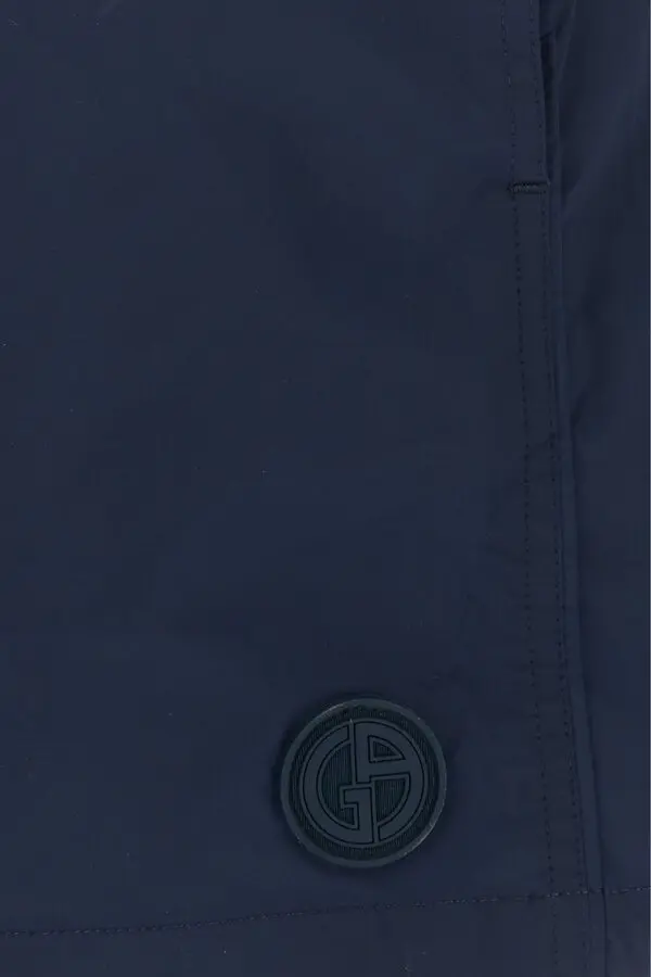 Giorgio Armani Stretch Nylon Swim Shorts With Logo Detail